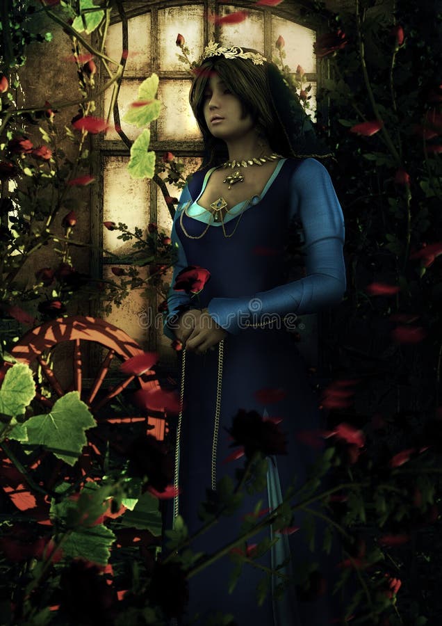 Sleeping Beauty. stock illustration. Illustration of bookcover - 53815476