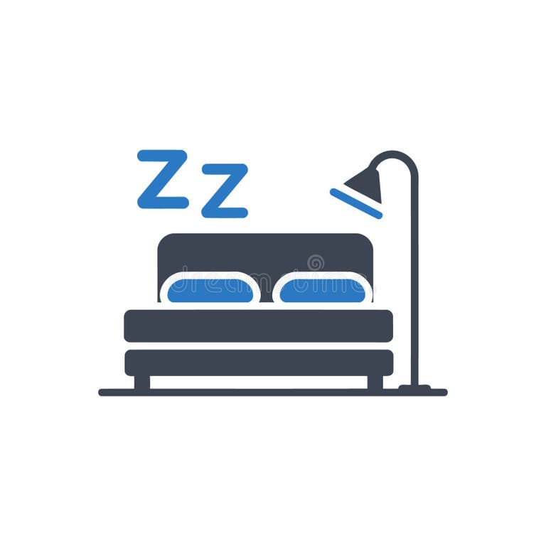 Sleeping Bed Icon stock vector. Illustration of rest - 361729405