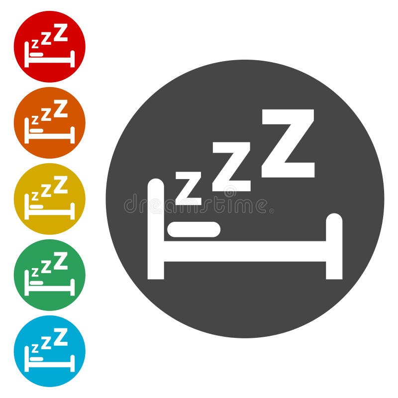 Black Sleeping Icon, Sleeping Sign Stock Vector - Illustration of sleep ...