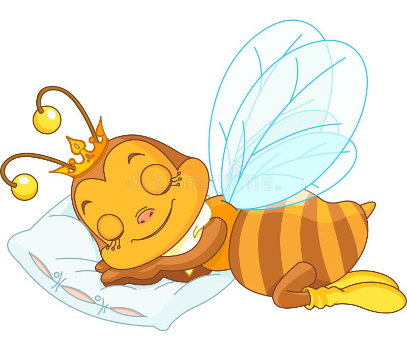 Sleeping bee stock vector. Illustration of snoring, animal - 30805882