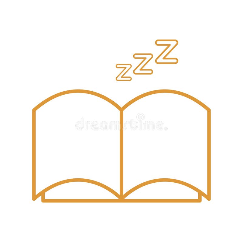 Sleeping Book Line Style Icon Vector Design Stock Vector - Illustration ...