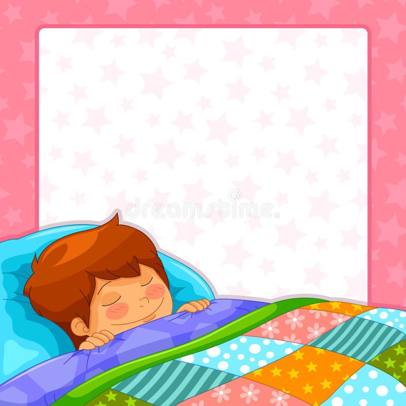 Boy sleeping and waking up stock vector. Illustration of boyish - 22681400