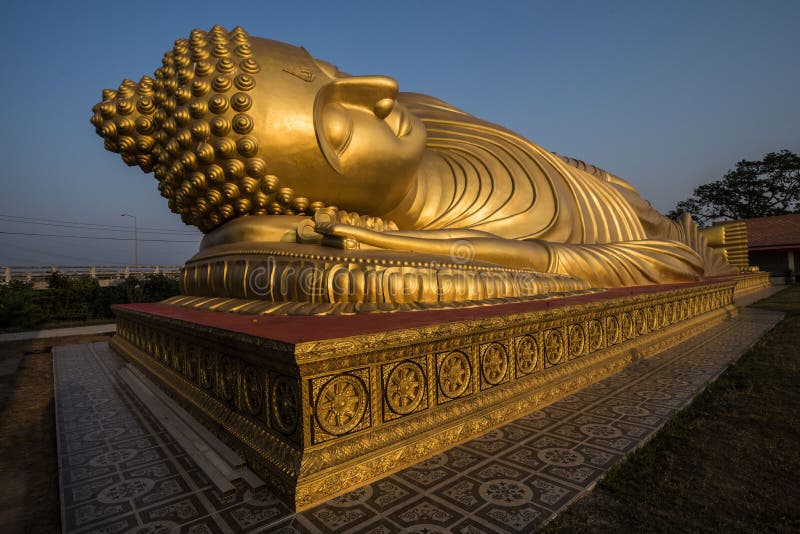 Sleeping Buddha Statue in Thailand Stock Image - Image of decoration ...