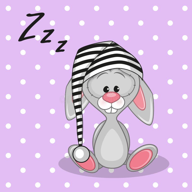 Sleeping rabbit stock vector. Illustration of drawing - 41893826