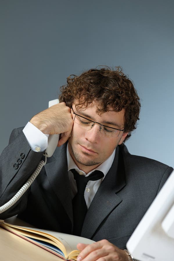 Bored businessman stock photo. Image of salesman, asleep - 9496066