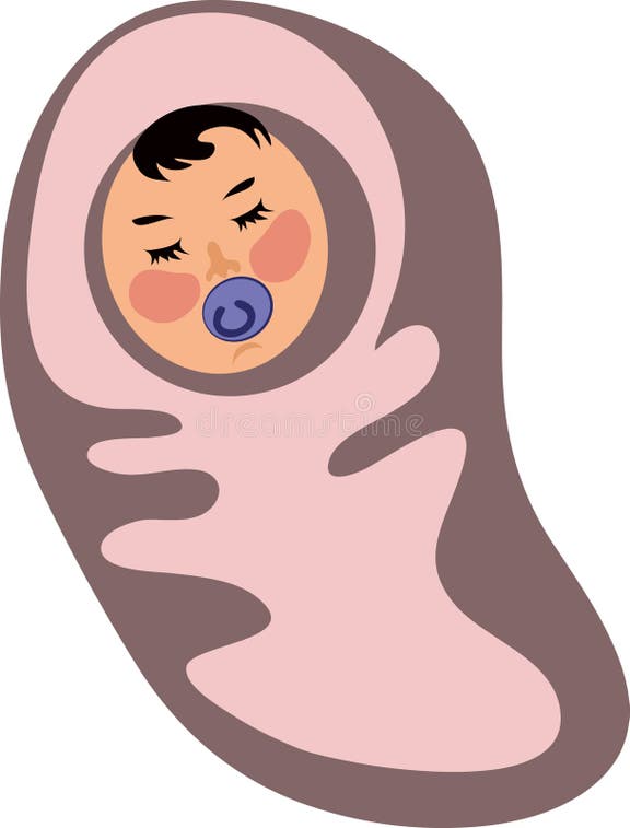 Sleeping cartoon baby stock vector. Illustration of cute - 8373328