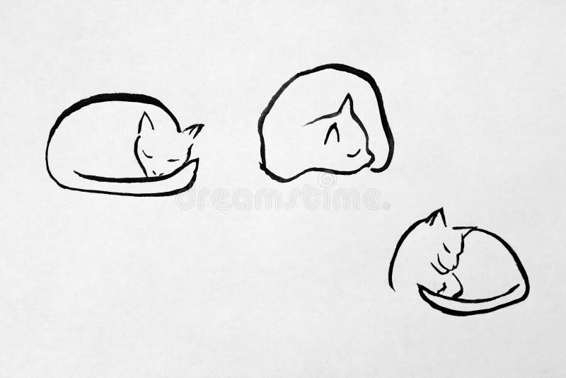 Cat Sleeping Drawing Stock Illustrations – 3,831 Cat Sleeping Drawing ...