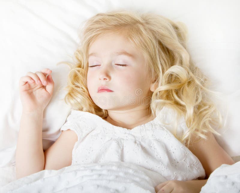 Bedtime - Child in Bed with Blanket Stock Photo - Image of comfortable ...