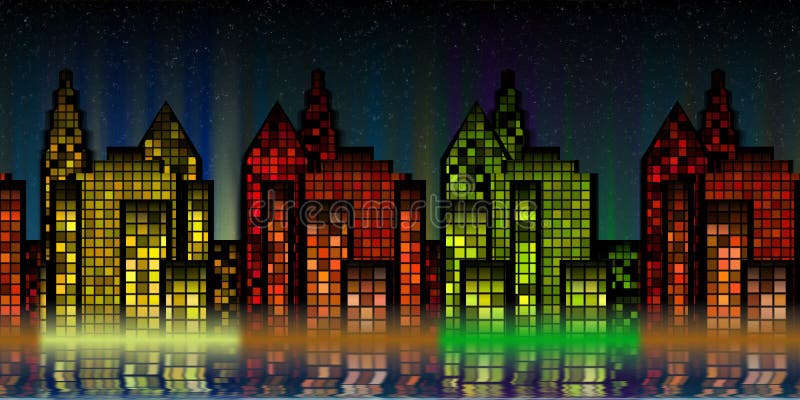 Sleeping in the City. stock illustration. Illustration of evening ...