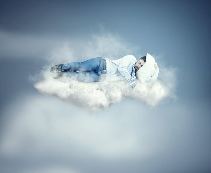 Man sleeping on a cloud stock image. Image of ladder - 142793037 Man sleeping on a cloud stock image. Image of ladder - 142793037