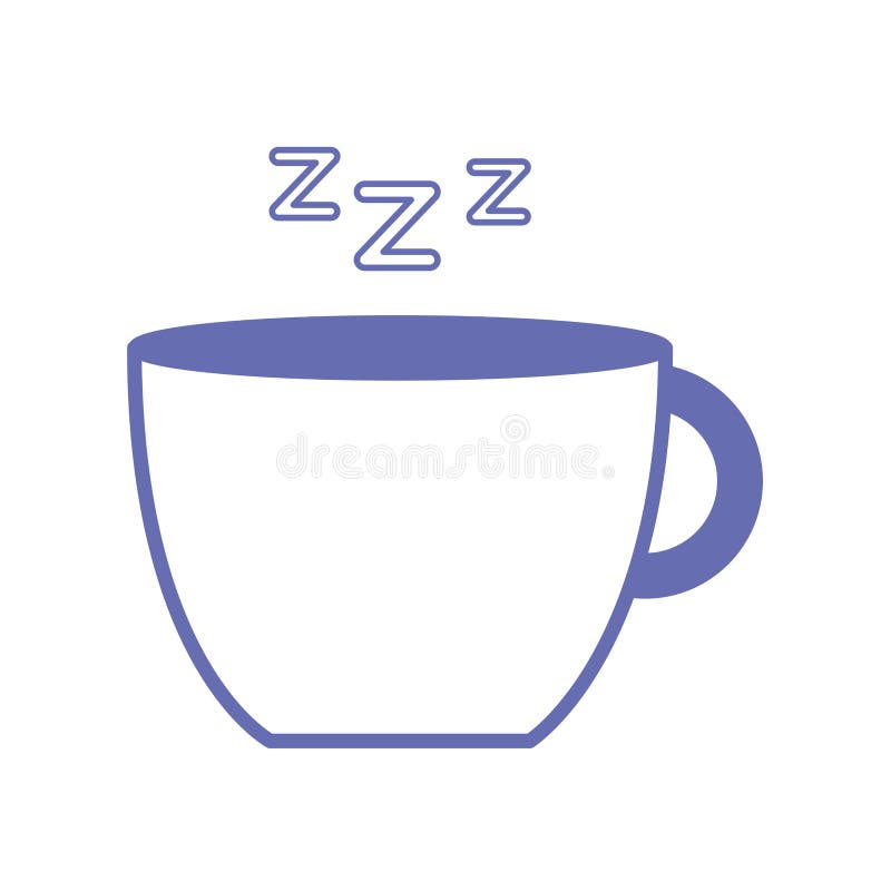 Sleeping Coffee Mug Line and Fill Style Icon Vector Design Stock Vector ...