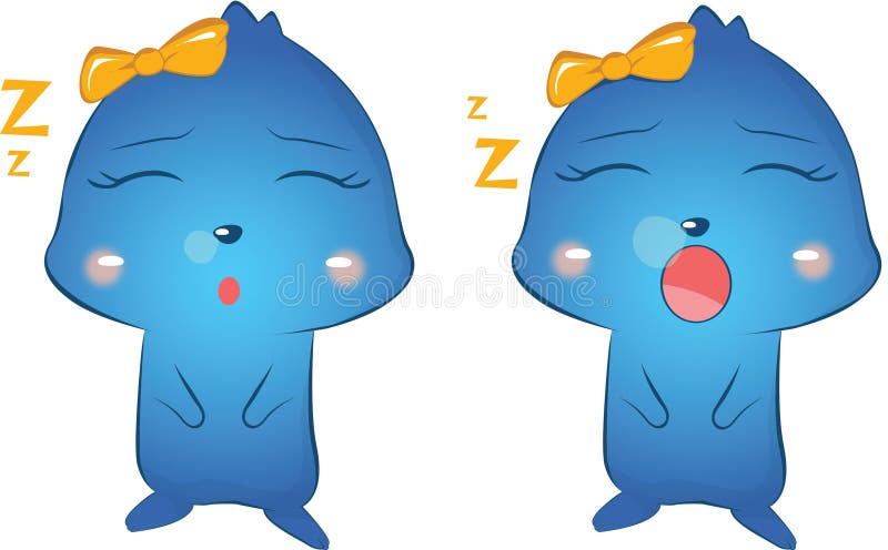 Sleeping Cute Character Sprite Sheet Stock Vector - Illustration of ...