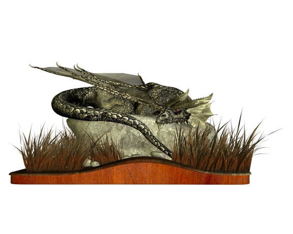 Sleeping Dragon stock illustration. Illustration of laying - 4062854