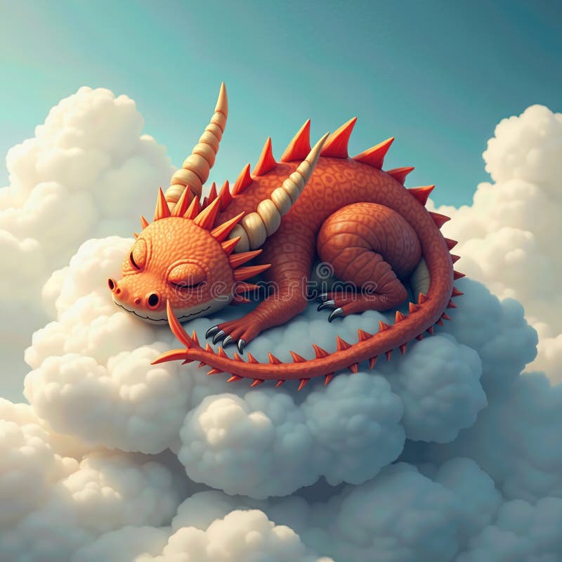 Sleeping Dragon Cloud Stock Illustrations – 62 Sleeping Dragon Cloud ...