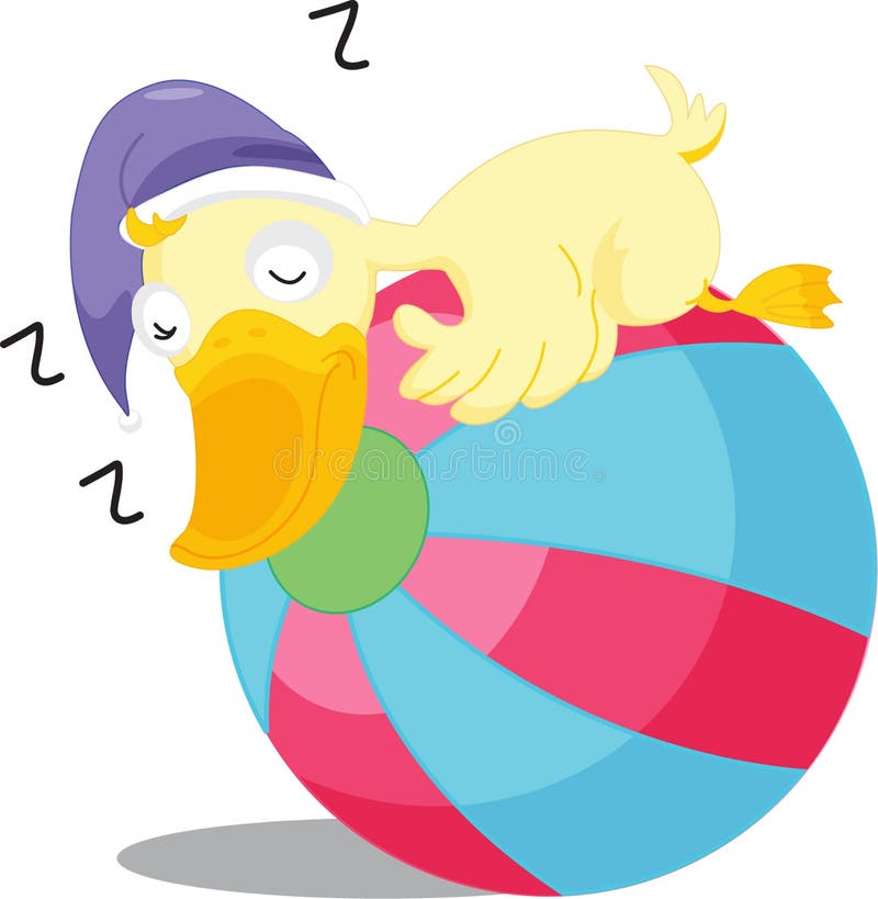 Sleeping Duck stock vector. Illustration of blanket, cute - 52352690
