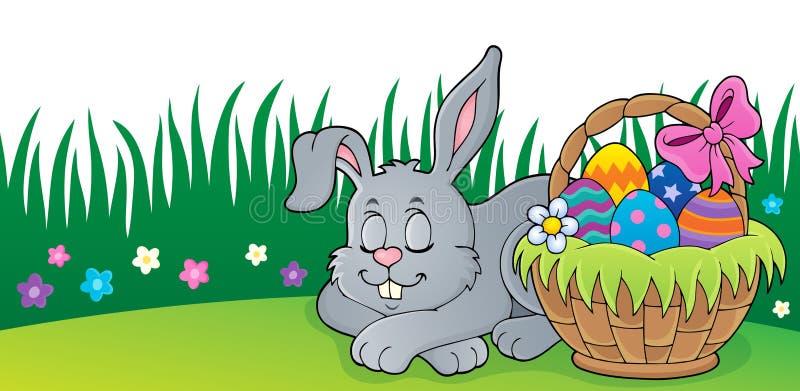 Easter Bunny Sleeping On An Egg Stock Vector - Illustration of colours ...