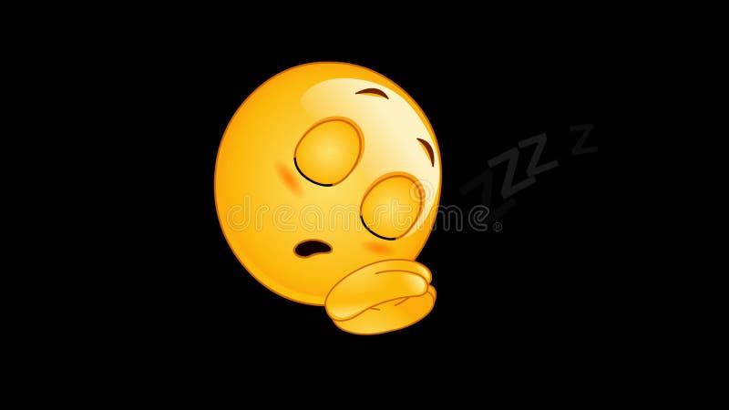 Sleeping Emoji Animation in Seamless Loop Motion Isolated on Green ...