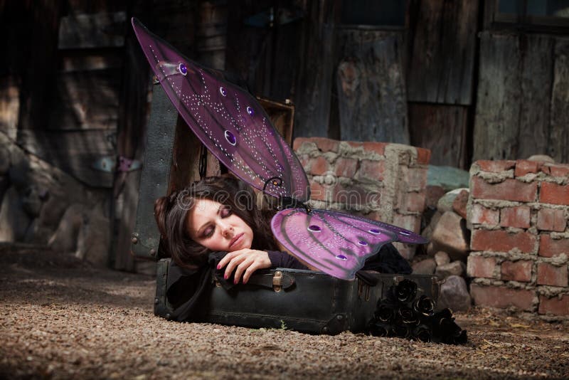 Sleeping fairy stock image. Image of floor, doze, halloween - 370703