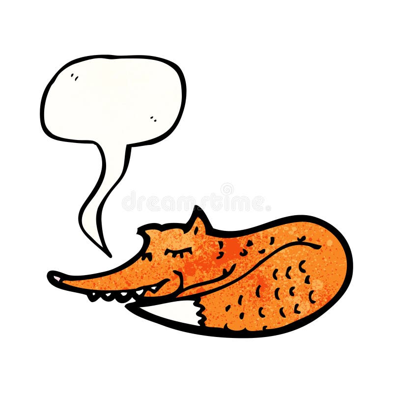 Sleeping fox cartoon stock vector. Illustration of quirky - 38025734