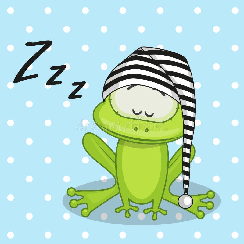 Sleeping Frog stock vector. Illustration of childhood - 41998106