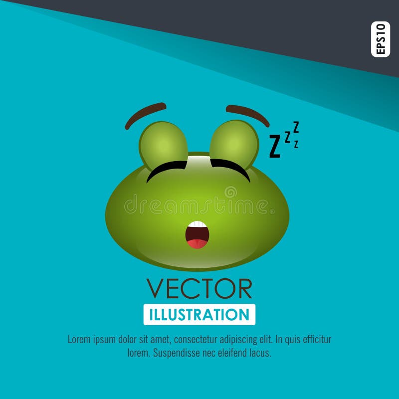 Sleeping Frog Design Stock Illustrations – 158 Sleeping Frog Design ...