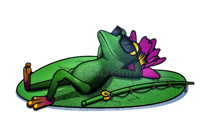 Sleeping frog stock illustration. Illustration of details - 46474052