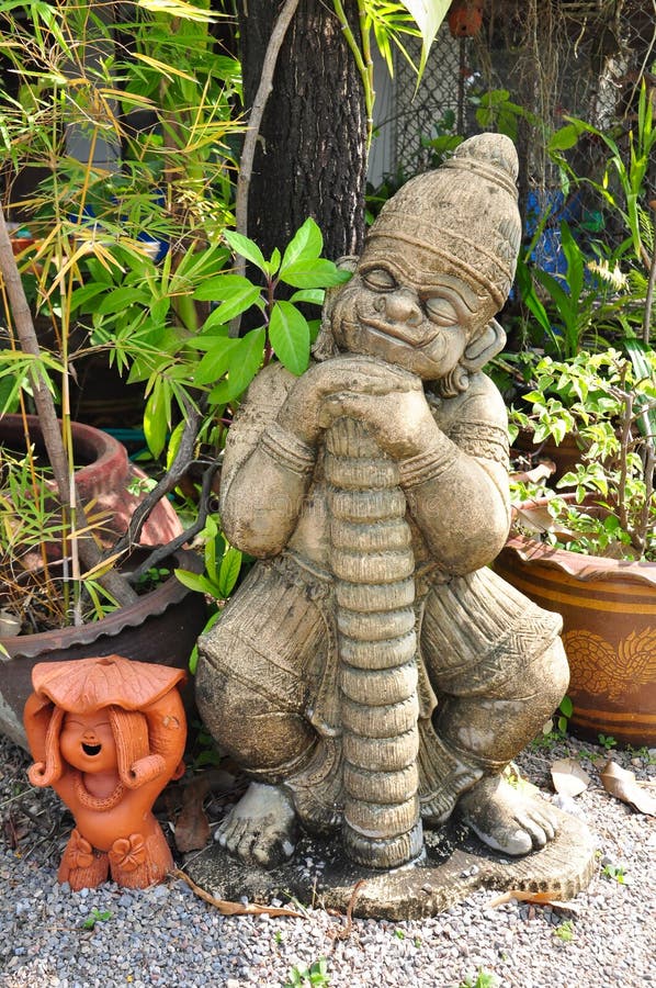 Sleeping Goblin with a Smile in His Face Stock Photo - Image of botany ...