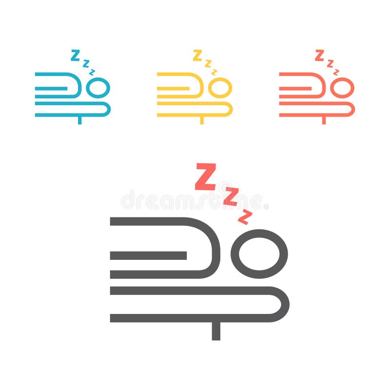 Sleeper Symbol. Bed Rest Icon Stock Vector - Illustration of background ...