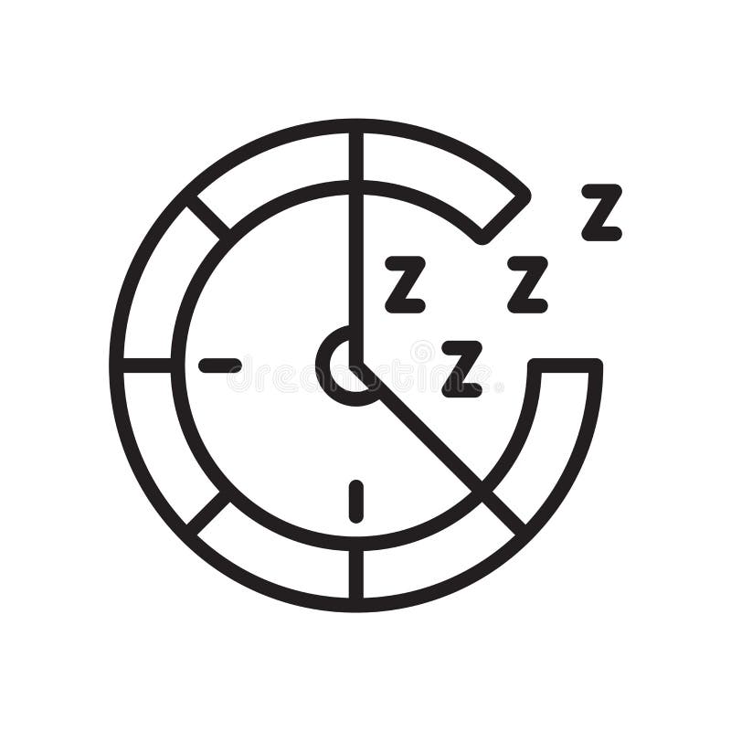 Sleeping Icon Vector Sign and Symbol Isolated on White Background ...