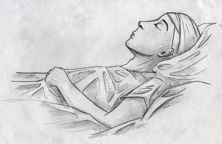 Child Sleeping Pencil Drawing Stock Illustrations – 76 Child Sleeping ...