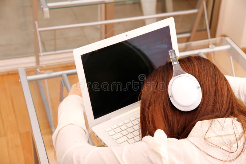 Sleeping on the Laptop stock photo. Image of beautiful - 22345944