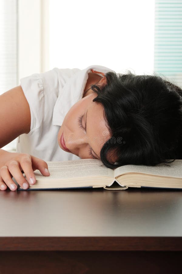 Sleeping while learning stock photo. Image of home, school - 15679102