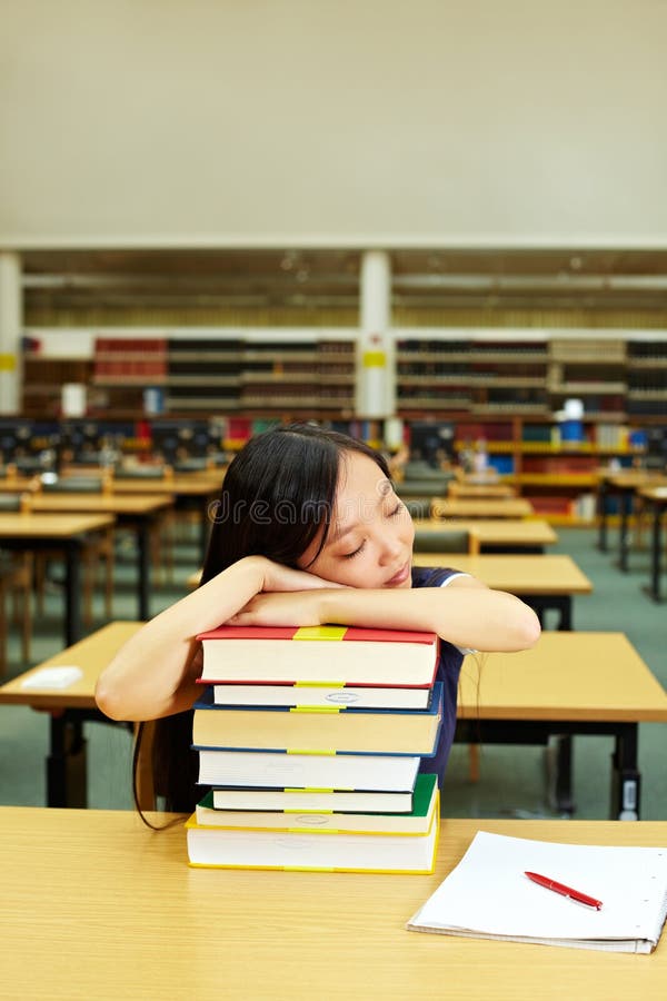 Sleeping in library stock photo. Image of break, exhaustion - 11838658