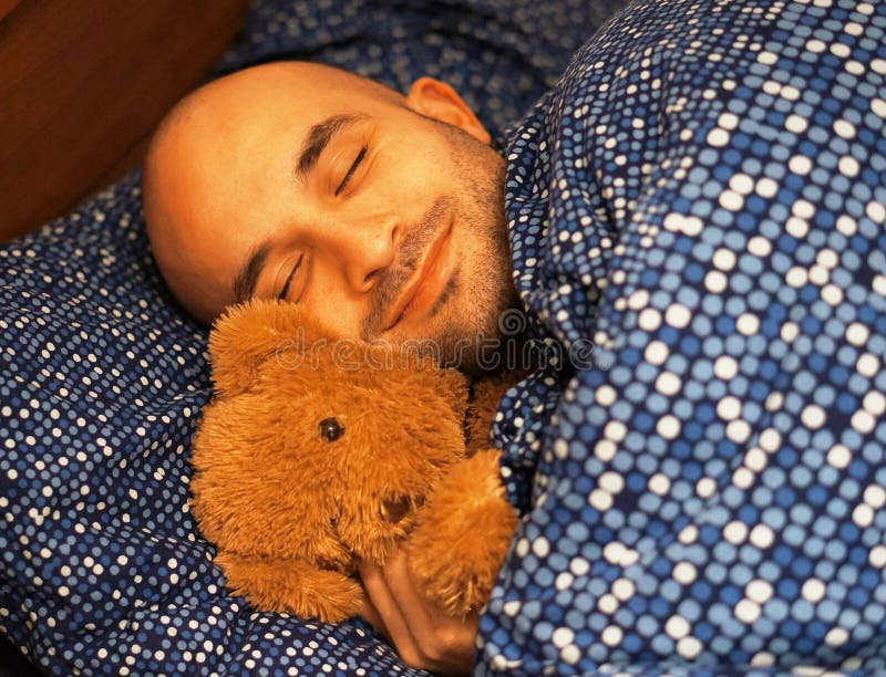 Sleeping man stock image. Image of relaxation, bedtime - 45734199