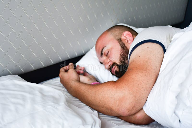 Sleeping man stock image. Image of caucasian, handsome - 121066165