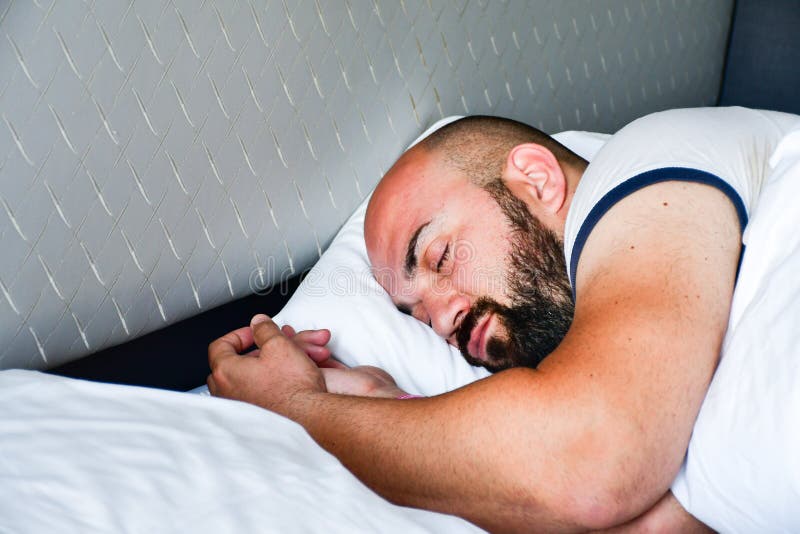 Sleeping man stock image. Image of beautiful, peaceful - 121066183