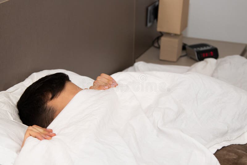Sleeping Man in the Morning Stock Image - Image of concepts, morning ...