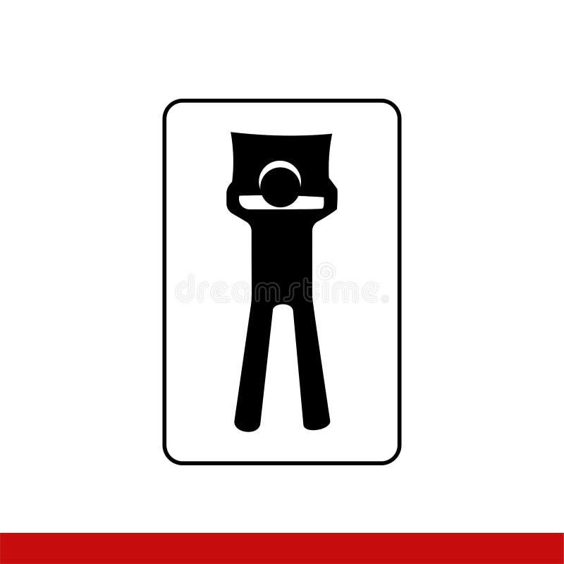 Sleeping Man Silhouette Top View, Icon Vector Stock Illustration ...