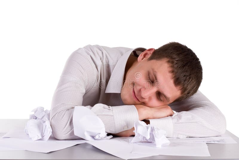 Sleeping manager stock photo. Image of employee, male - 11795840