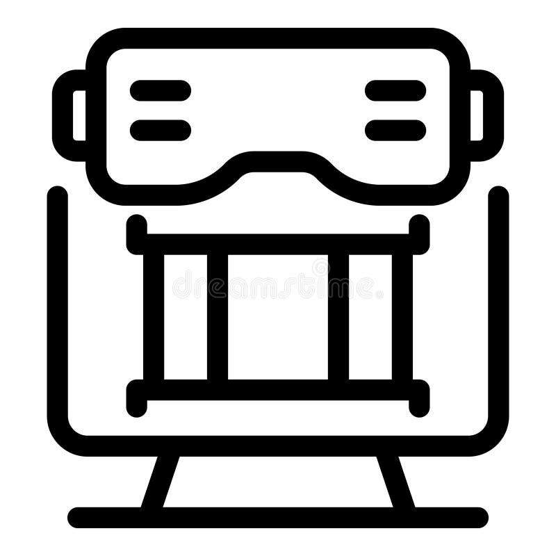 Virtual Reality Sleeping Mask Simulating Train Ride Stock Vector ...