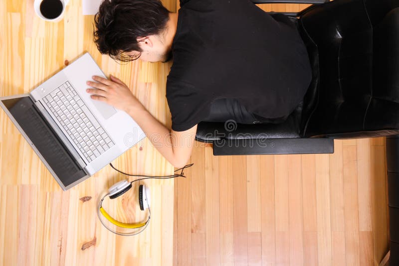 Sleeping in the office stock image. Image of sleep, note - 44265175