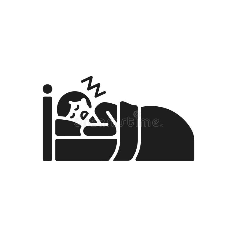 Sleeping Person Icon stock vector. Illustration of rest - 361856982