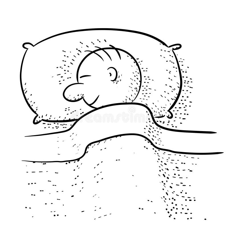 Sleeping person stock vector. Illustration of cartoon - 45873989