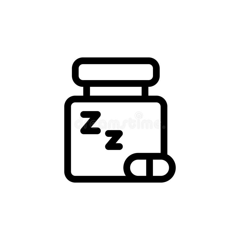 Sleeping Pills Icon Illustration Vector Graphic Stock Vector ...