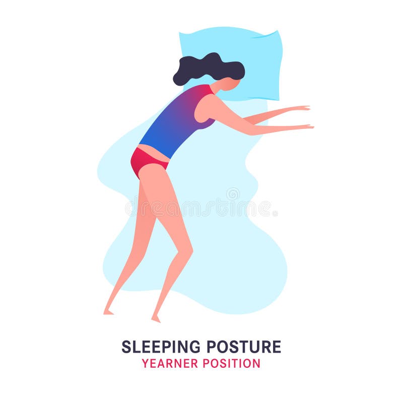 Sleeping position image stock vector. Illustration of curve - 159414419