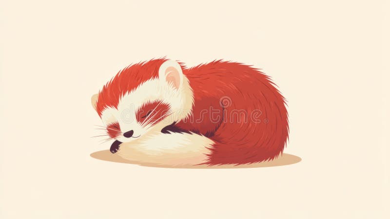 Sleeping Red Panda Cub Pixel Art Illustration Stock Illustration ...