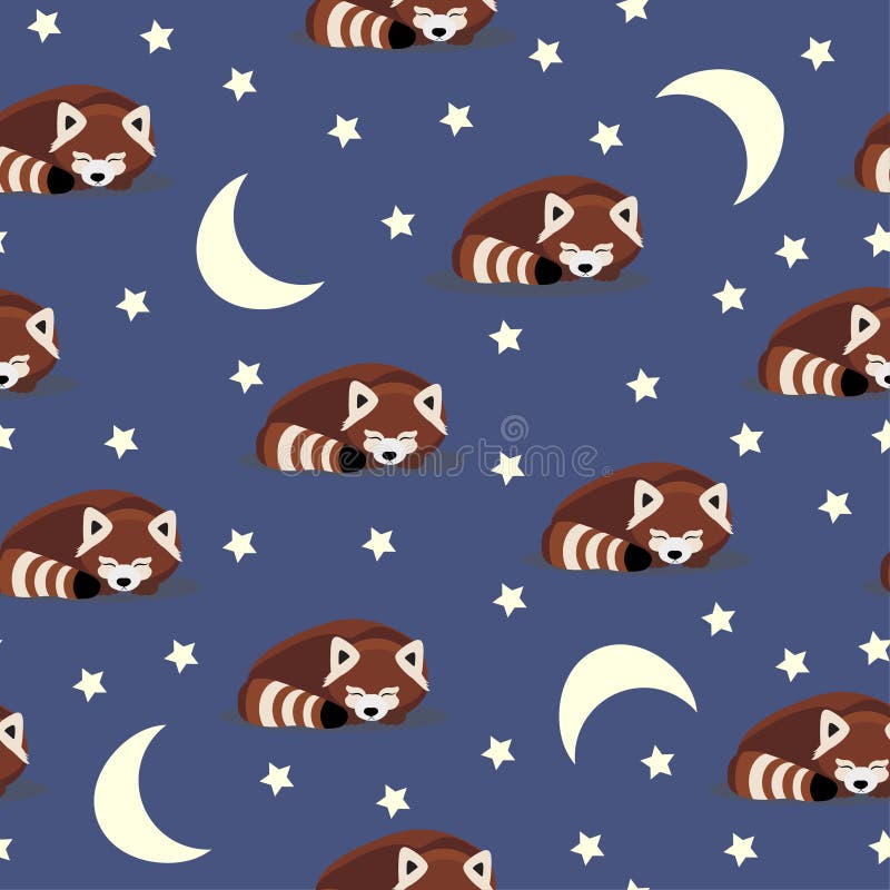 Red panda sleep stock illustration. Illustration of illustration - 86140714