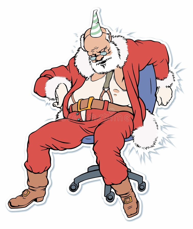 Sleeping Santa stock vector. Illustration of rest, cloth - 22270874