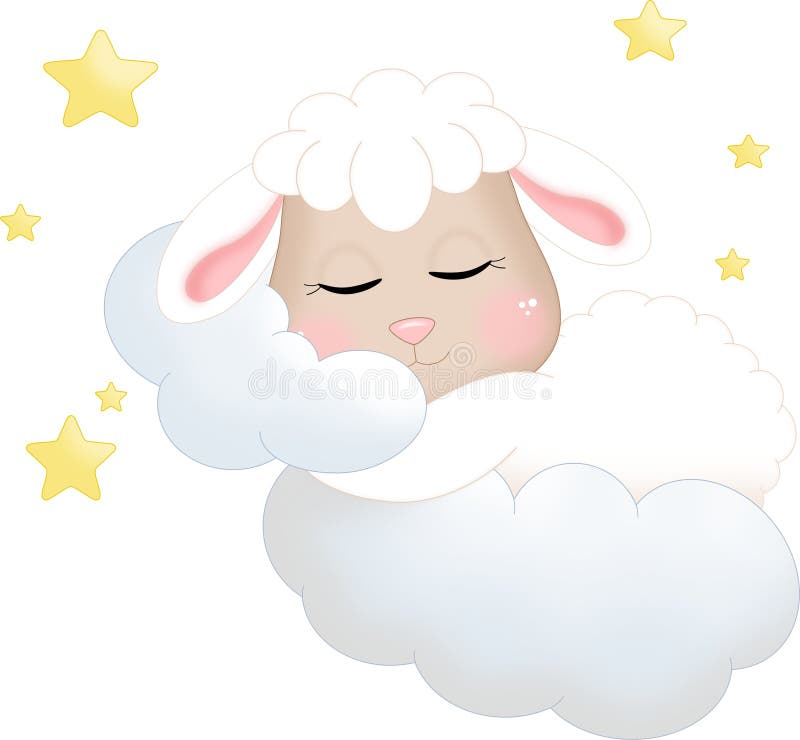 Sleeping Sheep Clipart