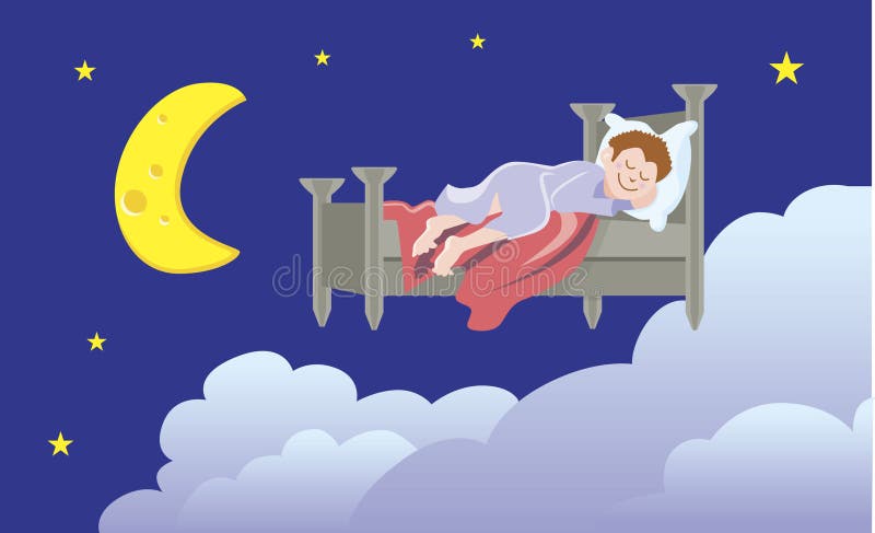 Sleeping sound stock vector. Illustration of sleeper, moon - 9584434